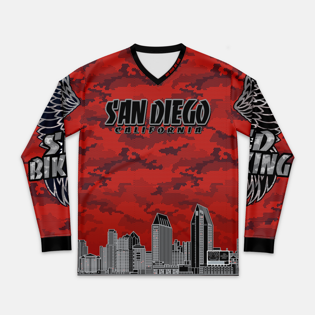 SD-Biking 4th Anniversary Red Digital Camo, Long Sleeve Jersey – San ...